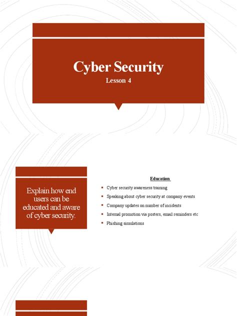 Cyber Security Lesson 4 Pdf Computer Security Security