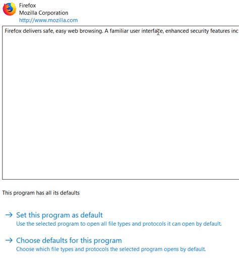 Firefox Not Showing Up In Default Apps Solved Page 2 Windows 10 Forums