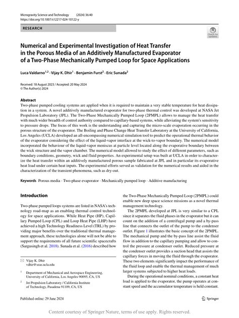 Pdf Numerical And Experimental Investigation Of Heat Transfer In The Porous Media Of An
