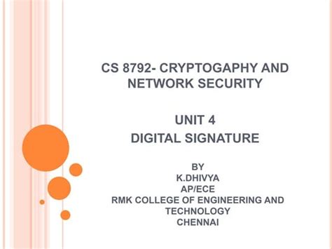 digital signature cryptography ppt