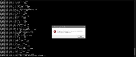 Conftestexe Error During Make Of Depends On Windows Subsystem For Linux · Issue 17277