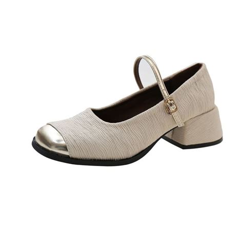 Giày Mary Jane Nữ Tgg D1704 Màu Đen Da Mềm Size 35