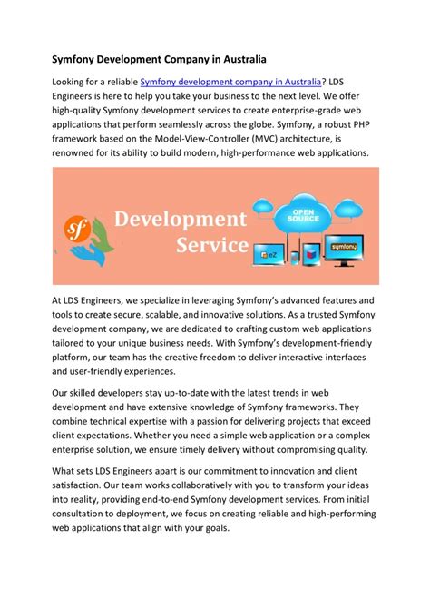 Ppt Symfony Development Company In Australia Powerpoint Presentation