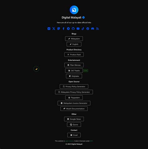 Github Digitalmalayali Linkhub A Minimal And Super Lightweight Free Web Template To Use As An