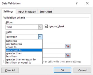 Data Validation In Excel