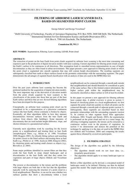 Pdf Filtering Of Airborne Laser Scanner Data Based On Segmented Point Clouds