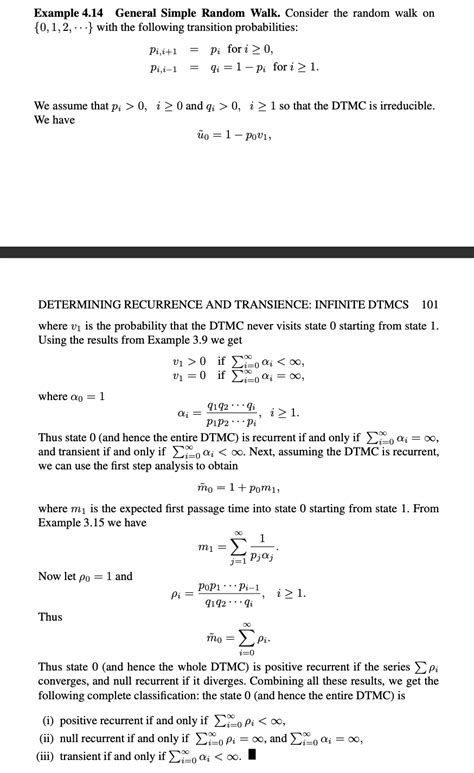 Solved Example 414 ﻿general Simple Random Walk Consider