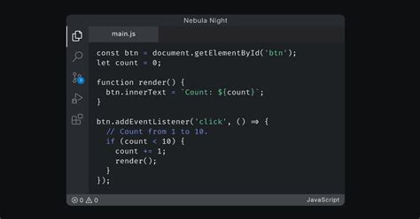 Nebula Night By Vincenzo Maritato Vs Code Themes