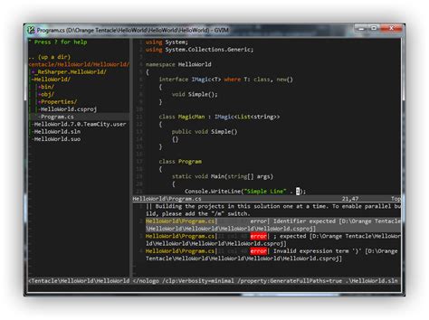 Github Orangetvim Csharp Enhancements To Vims C Sharp Functionality