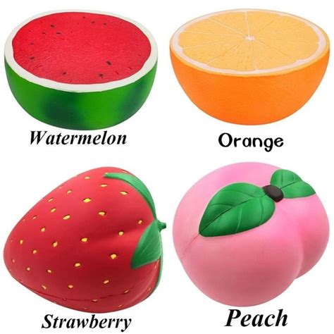 Giant Squishy Fruit Slow Rising Huge Squishy Strawberry Orange Peach
