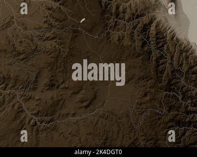 Debub Region Of Eritrea Colored Elevation Map With Lakes And Rivers Stock Photo Alamy