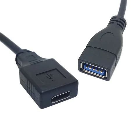 100pcs Lots USB C USB 3 1 Type C Female To A Female OTG Data Cable For Macbook Tablet 10cm By