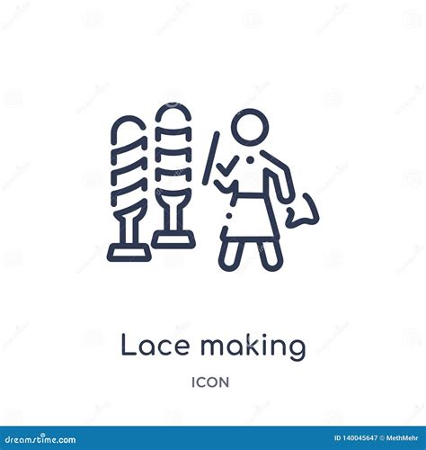 Linear Lace Making Icon From Activity And Hobbies Outline Collection