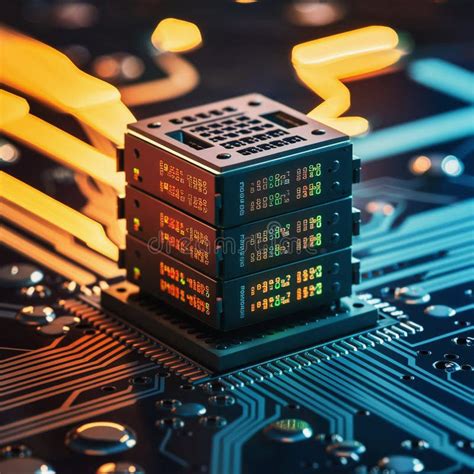 Futuristic Central Processor Unit Powerful Quantum Cpu On Pcb Motherboard With Data Transfers