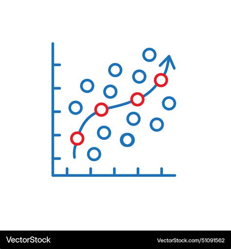 Regression Analysis Icon Design Royalty Free Vector Image