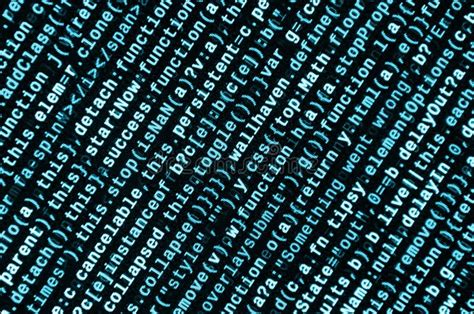 Javascript Code In Text Editor Coding Cyberspace Concept Screen Of Web Developing Code Stock