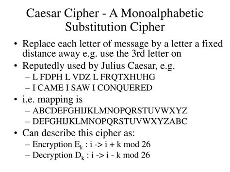 Ppt Monoalphabetic And Polyalphabetic Ciphers Powerpoint Presentation