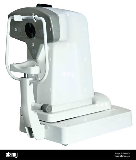 Closeup Of Modern Auto Refractometer In Optical Store Technologies In Eye Diagnostic Medicine