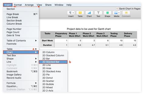 Gantt Chart Pages Template Ponasa