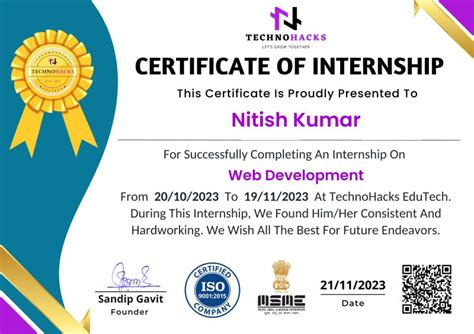 nitish kumar on linkedin internship webdevelopment