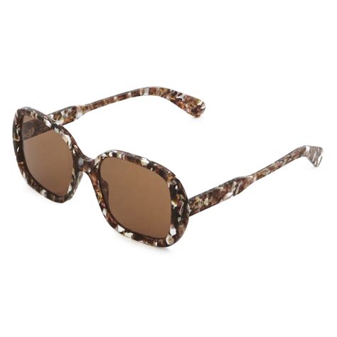 Chloé Gayia Sunglasses In Acetate Mottled Beige Brown Chloé