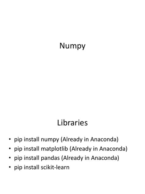 Numpy Python Pdf Arithmetic Mean Array Data Type