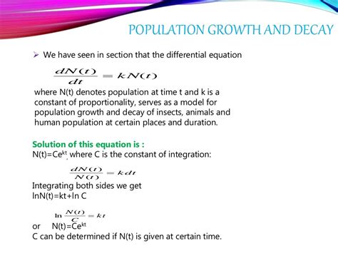 Applications Of Differential Equations