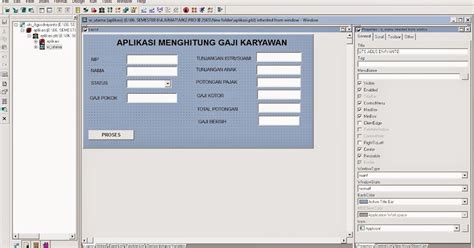 membuat aplikasi hitung gaji karyawan pemrograman