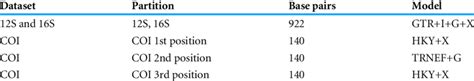 Best Fitting Partitioning Scheme Model Of Nucleotide Substitution For