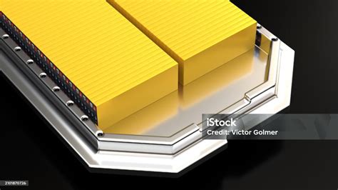 프리즘 고용량 배터리 팩 전기 자동차용 스케이트보드 스타일 Lfp 셀 모듈 대량 생산 축전지 고전력 및 에너지 전기 자동차 및 에너지 저장 3d 렌더링 0명에 대한 스톡