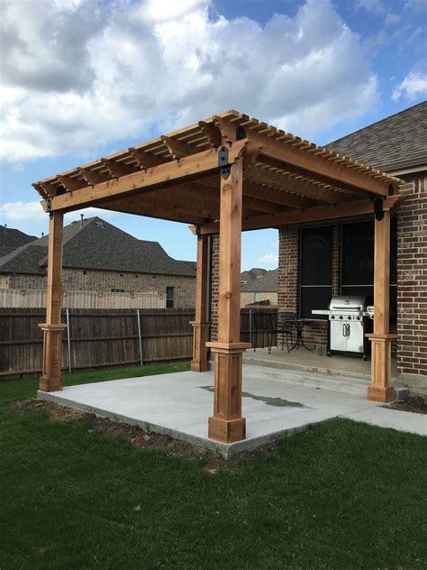 A Beautiful Pergola On A New Concrete Patio Creates A Great Outdoor