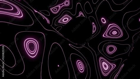 Abstract Cyclic Animation With A Bended 3d Shape Covered By