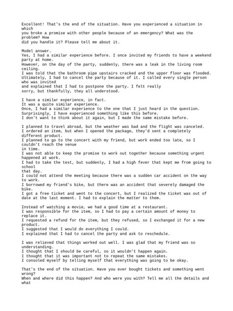 Opic Situations Explanations And Memories Im27 Pdf Experience