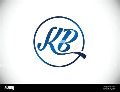 Initial Monogram Letter K B Logo Design Vector Template K B Letter