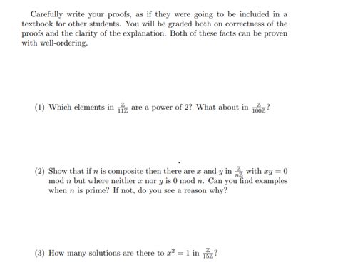 Solved Carefully Write Your Proofs As If They Were Going To