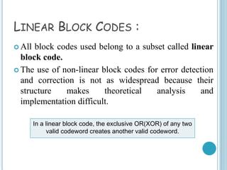 Linear Block Codes PPT