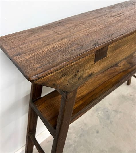 Tall Rustic Wood Console Table Gado Gado