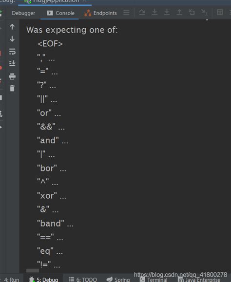 Was Expecting One Of 异常 Csdn博客