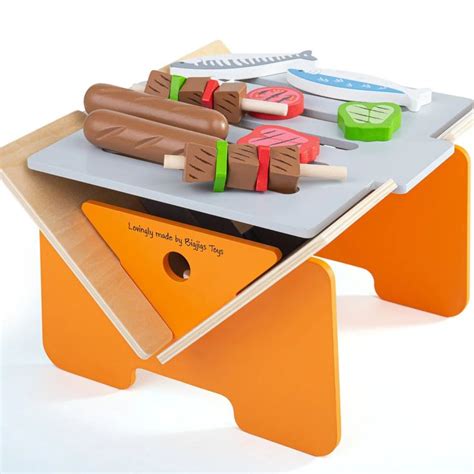 Table Top Toy Bbq Set Pretend Play Table Top Bbq Bbq Set Wooden
