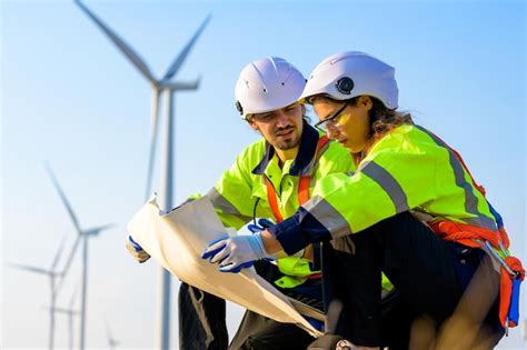 Premium Photo Renewable Energy Engineer Working On Wind Turbine