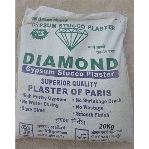 20kg Diamond Gypsum Plaster Pp Bag Grade Standard Super Fine At ₹ 74