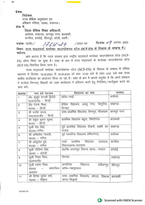 राज्य पाठ्यचर्या रूपरेखाः फाउण्डेशनल स्टेज Scf Fs के विकास के सम्बन्ध