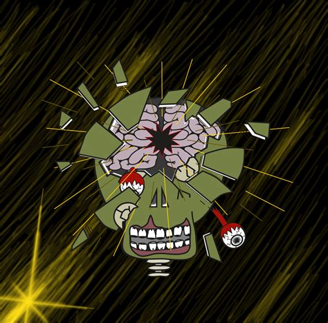 Vector Art Exploding Skull By Mace2055 On Deviantart