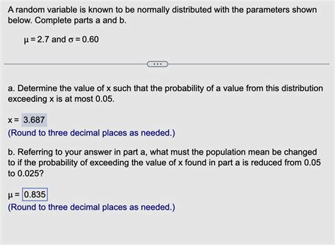 Solved A Random Variable Is Known To Be Normally Distributed Chegg
