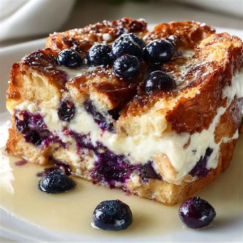 Blueberry Cream Cheese French Toast Casserole