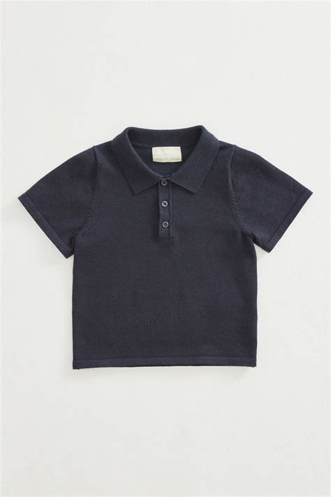 Knitted Button Front Polo Our Second Nature