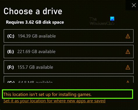 Fix This Location Isnt Set Up For Installing Games Error In Xbox App