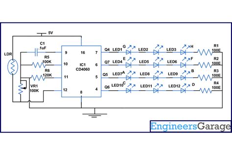 Cd 4060ic Based Message Display Circuit