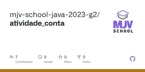 GitHub Mjv Babe Java 2023 G2 Atividade Conta