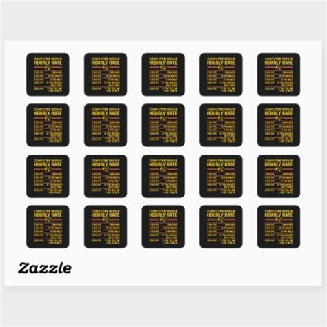 Computer Repair It Tech Software Programmer Geek Square Sticker Zazzle